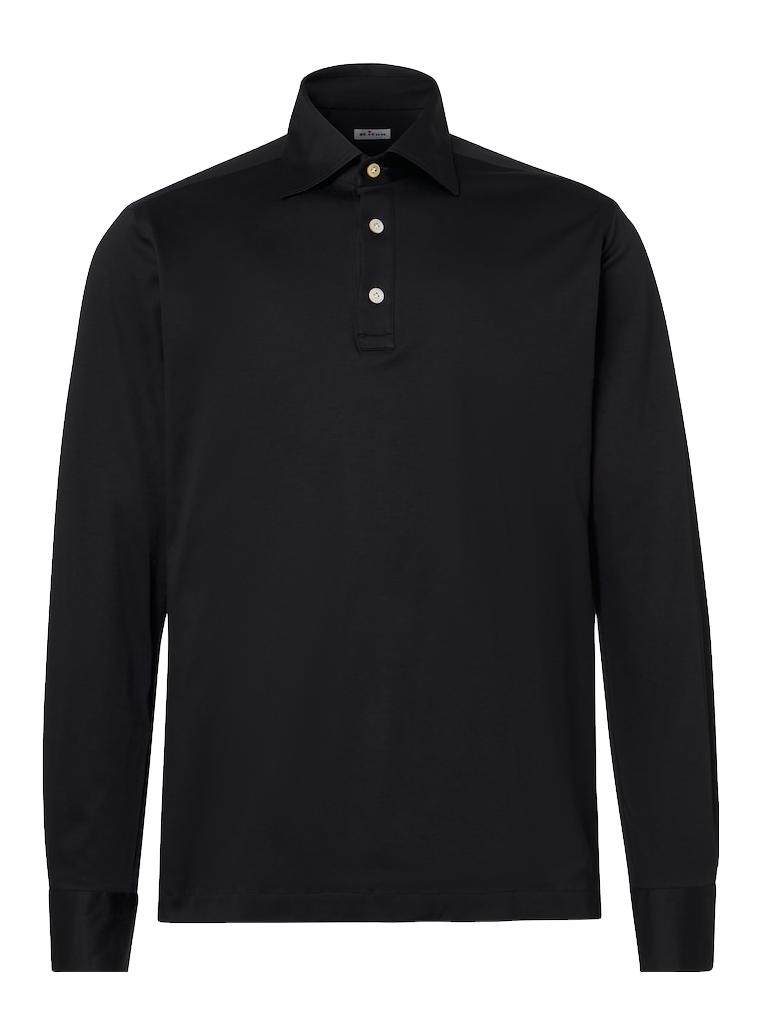 KITON cotton poplin polo top