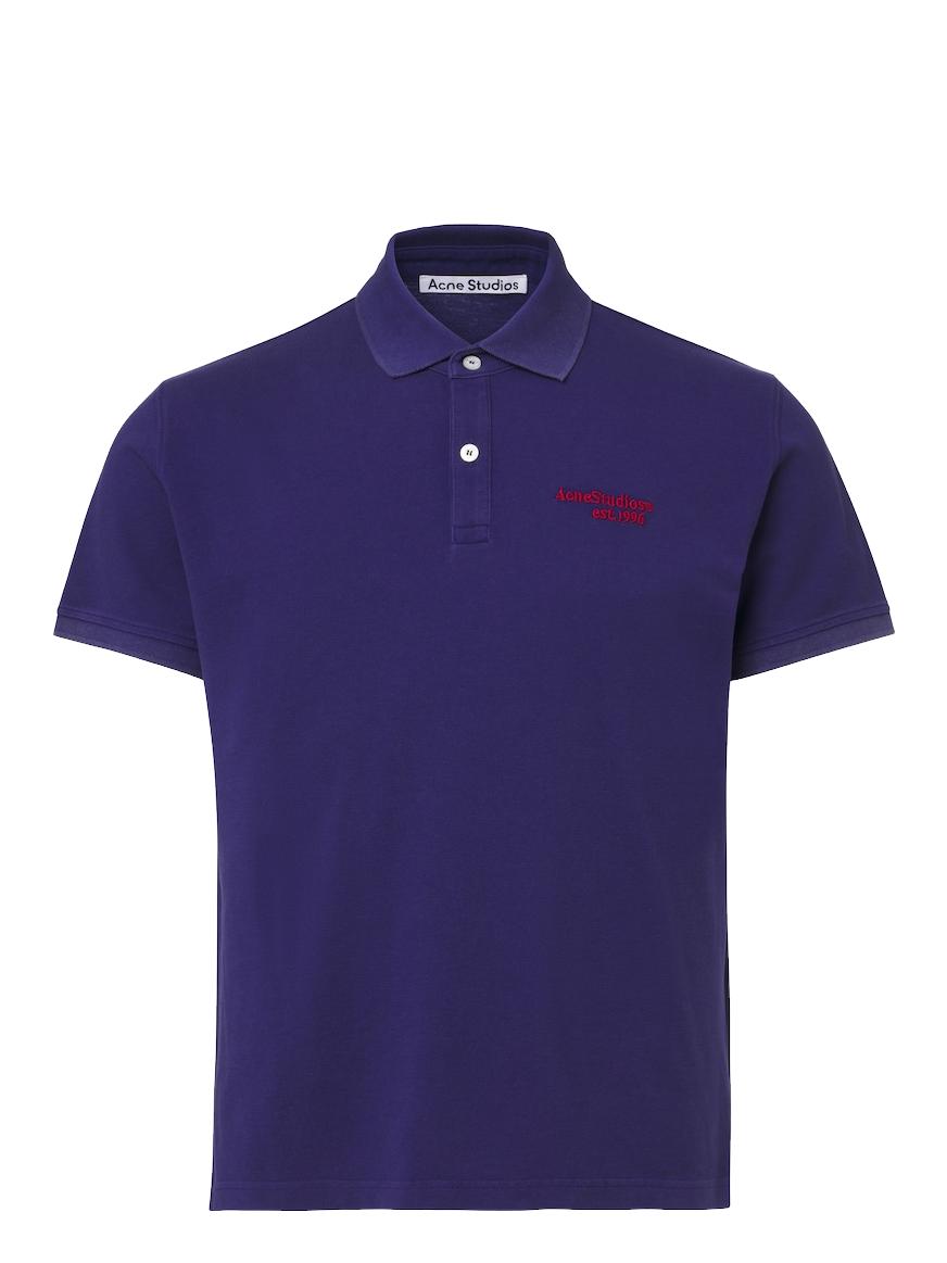ACNE STUDIOS logo cotton piqué polo shirt