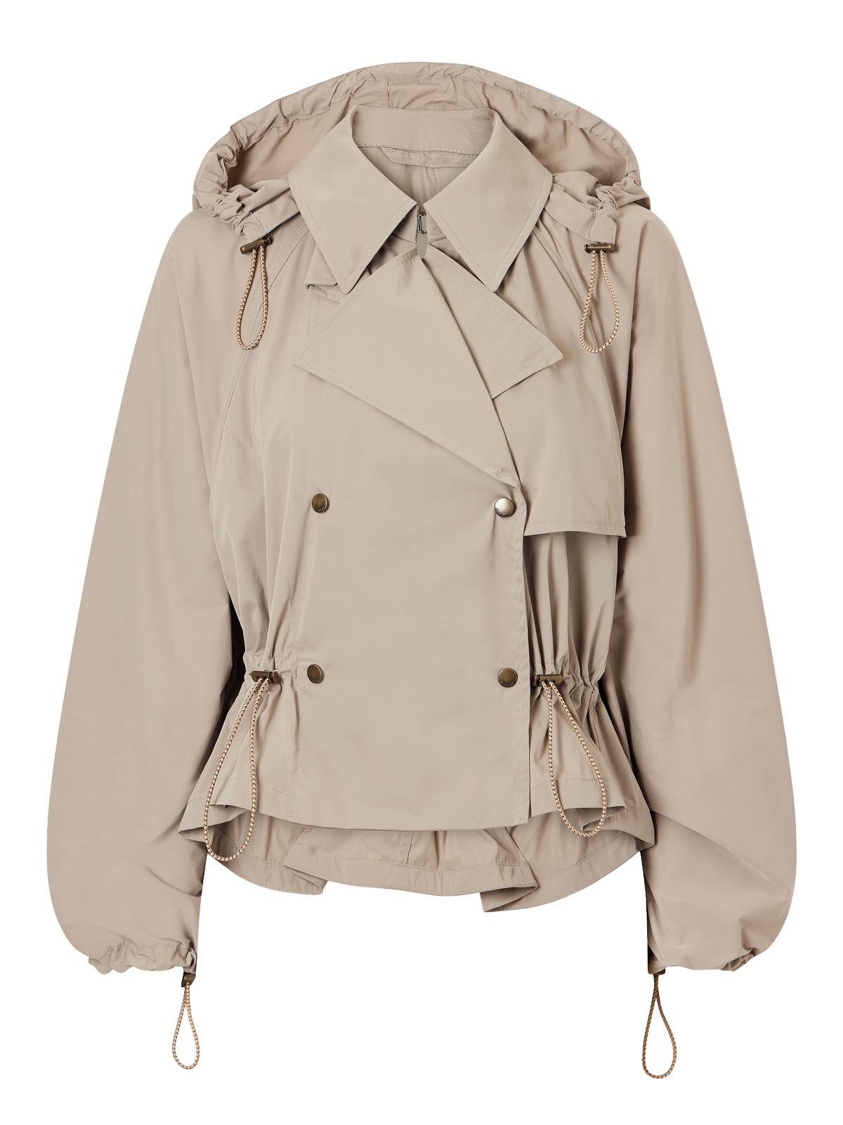 BURBERRY Burberry Cropped Shell Jacket with Drawstring Detailing