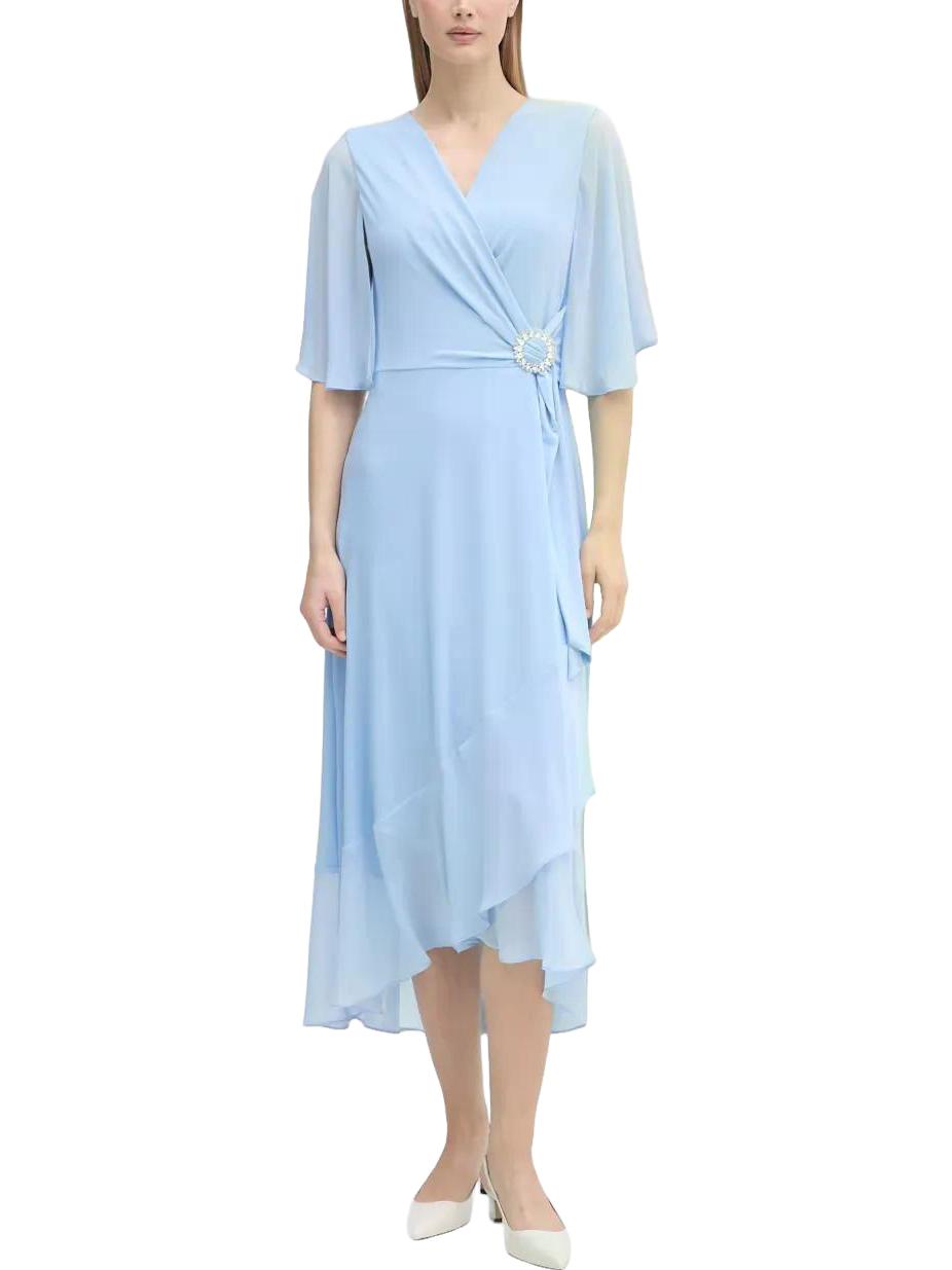 COAST Ruffle Sleeve Satin Wrap Dress