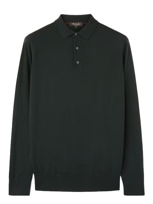 LORO PIANA Loro Piana Long-Sleeved Knitted Polo Shirt