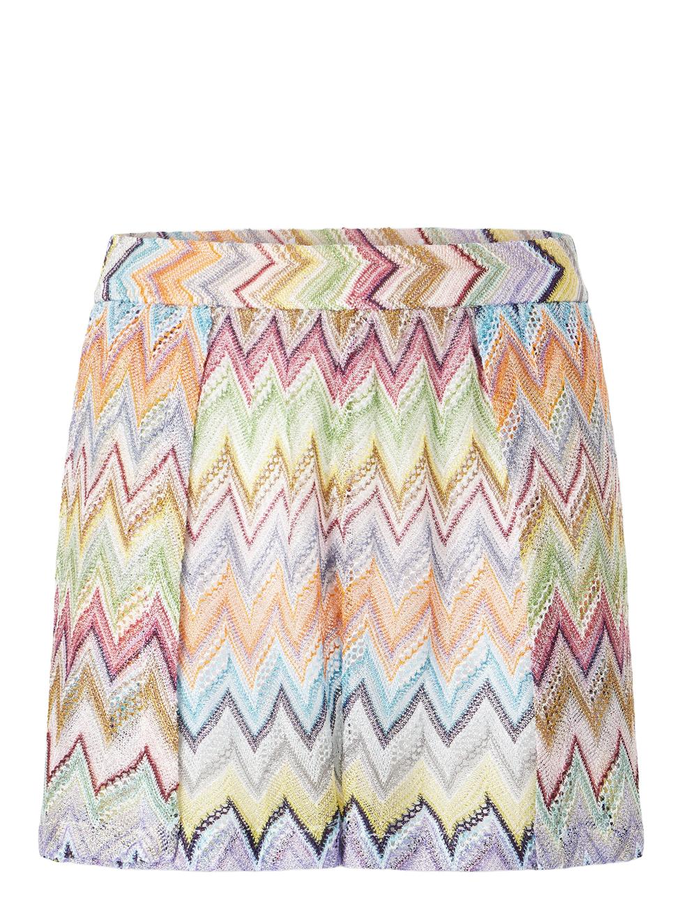 MISSONI Missoni Metallic Chevron Crochet Knit Shorts