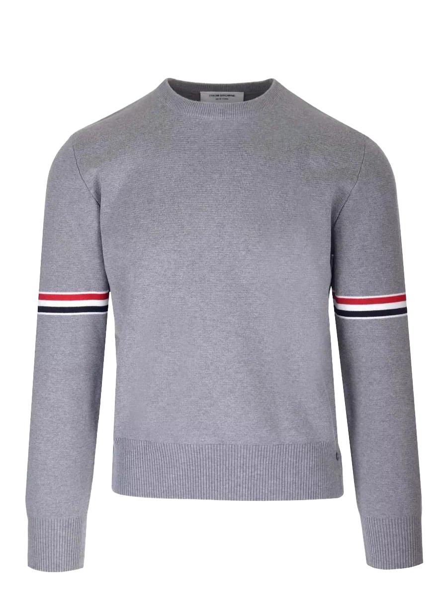 THOM BROWNE Thom Browne Striped Crewneck T-Shirt