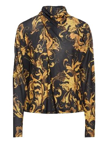 VERSACE VERSACE JEANS COUTURE Long Sleeve Printed Turtleneck Top