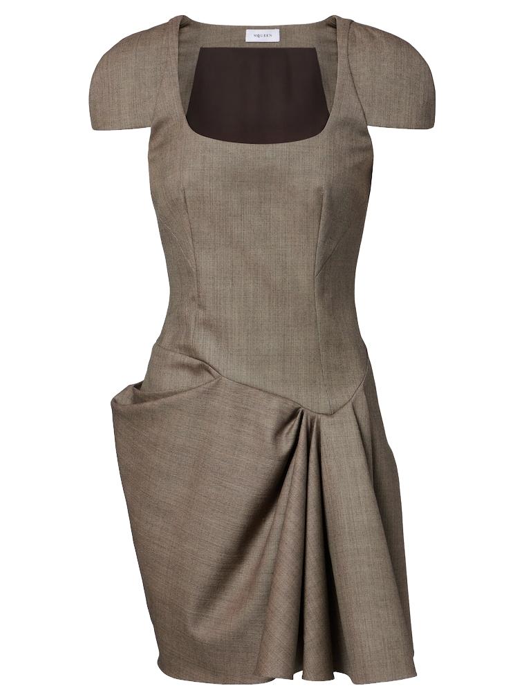 ALEXANDER MCQUEEN McQueen Draped Gathered Minidress