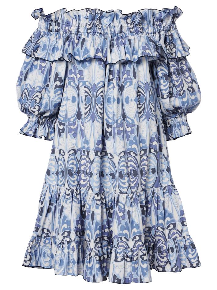 LA DOUBLEJ La DoubleJ Breakfast Printed Cotton Poplin Mini Dress
