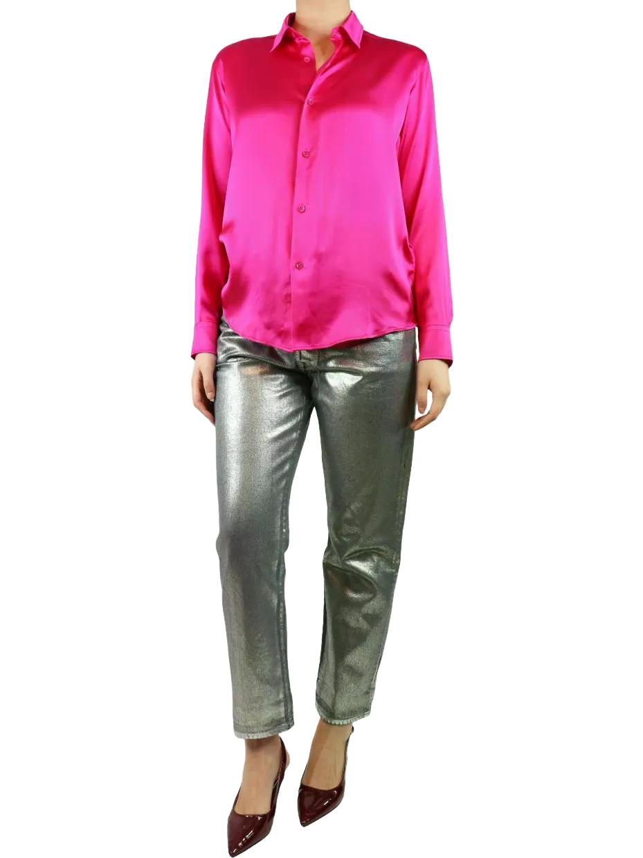 GOLDEN GOOSE Golden Goose Metallic-Effect Straight Leg Jeans