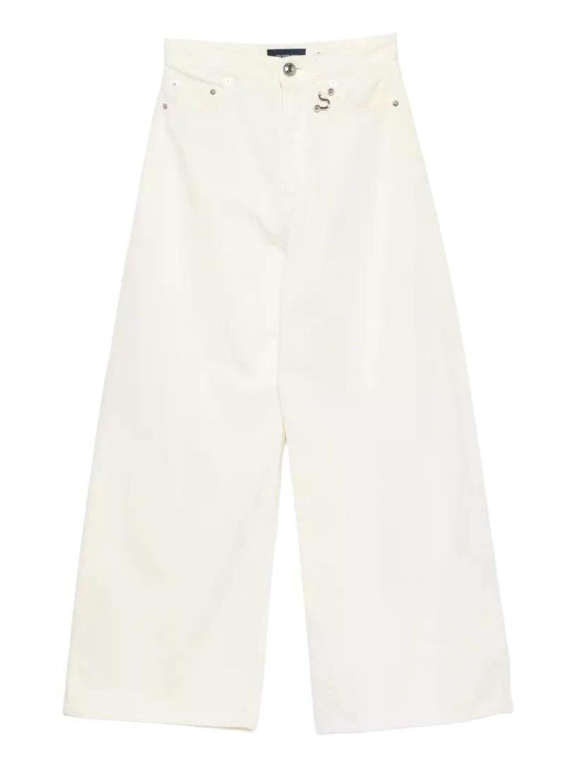 SPORTMAX Sportmax Logo-Patch Wide-Leg Jeans