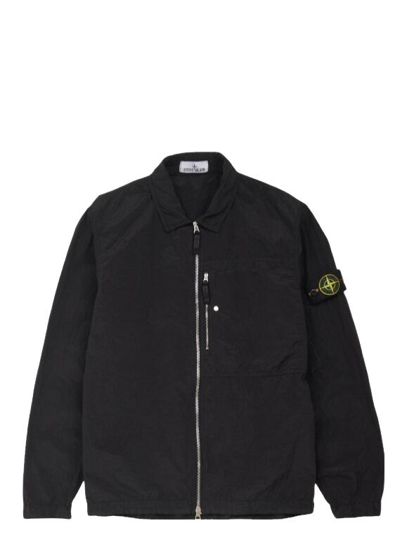 STONE ISLAND Stone Island Logo Patch Zip-Up Overshirt