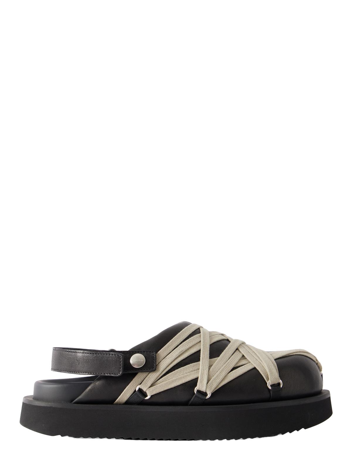 RICK OWENS Rick Owens Megalace Platform Leather Mules