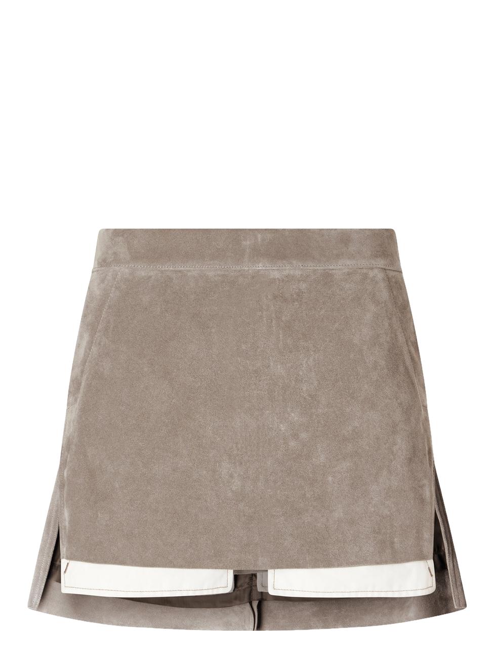RICK OWENS Rick Owens Suede Mini Skirt with High Slits