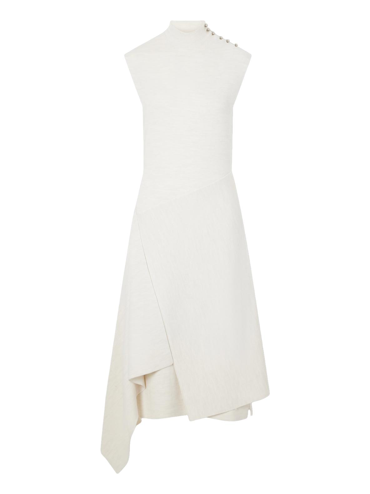 LANVIN Lanvin Draped Wool-Blend Turtleneck Midi Dress