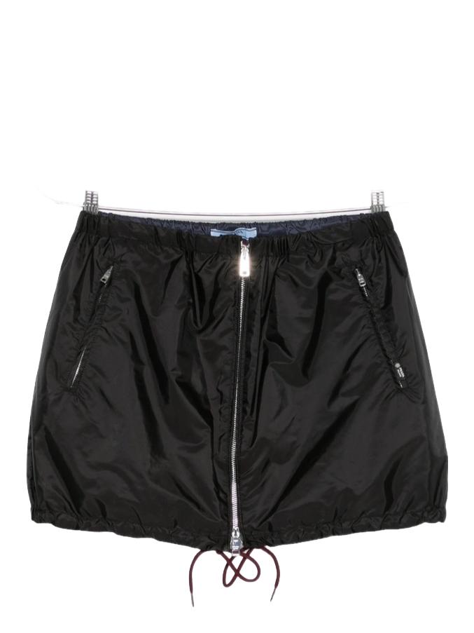 PRADA Prada Re-Nylon Mini Skirt with Drawstring Details