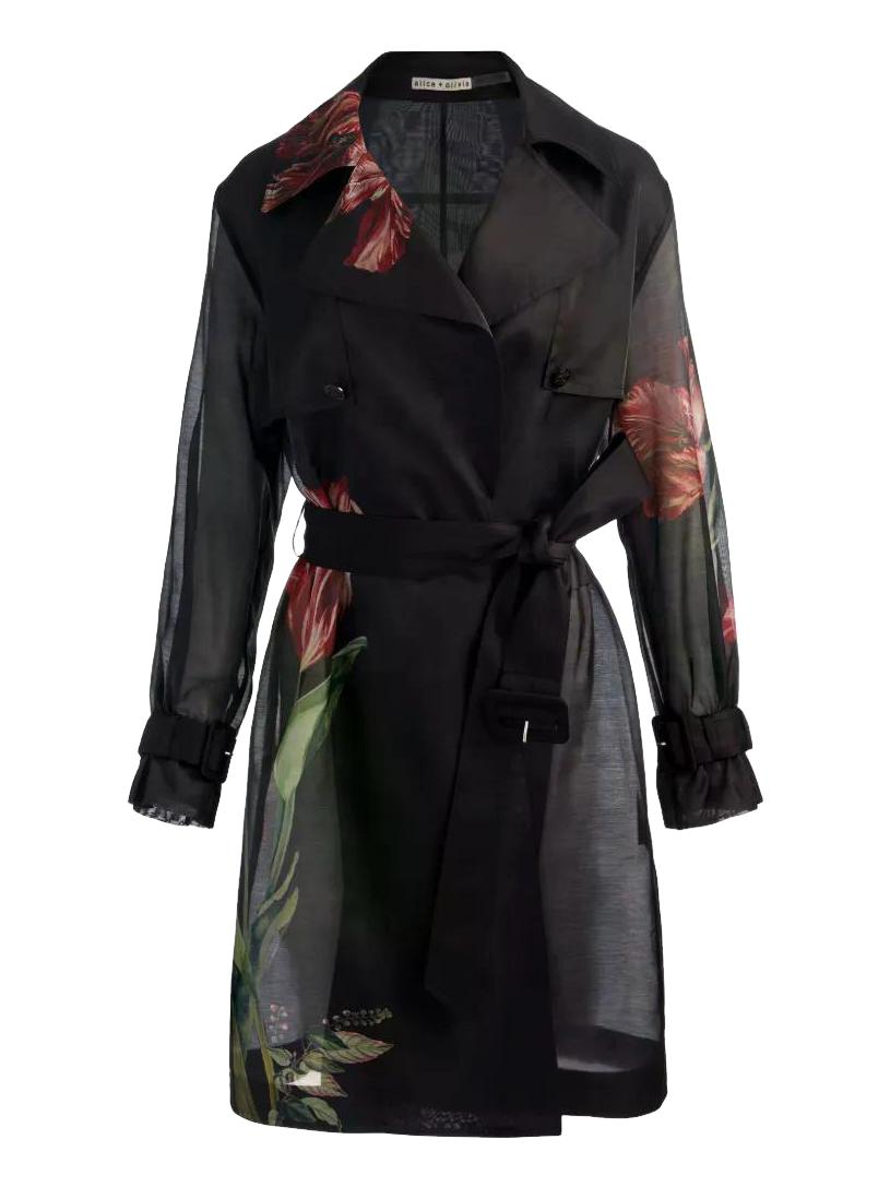 ALICE + OLIVIA Alice + Olivia Silvia Belted Trench Coat