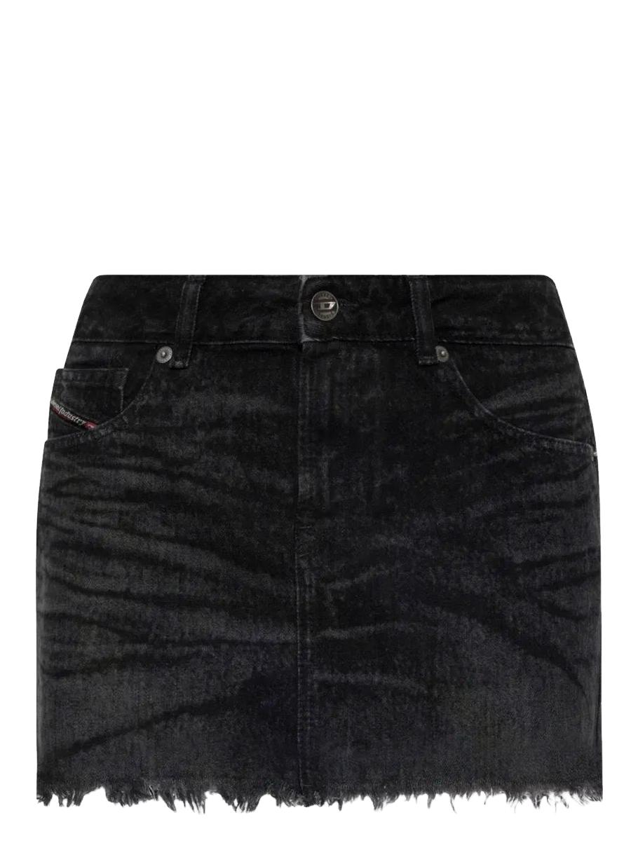 SACAI Sacai Short-Sleeved Crewneck Dress with Denim Skirt Overlay
