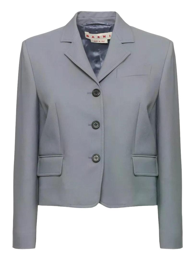 THOM BROWNE Windowpane Tweed Trompe L'oeil Swarovski Crystal Long Jacket