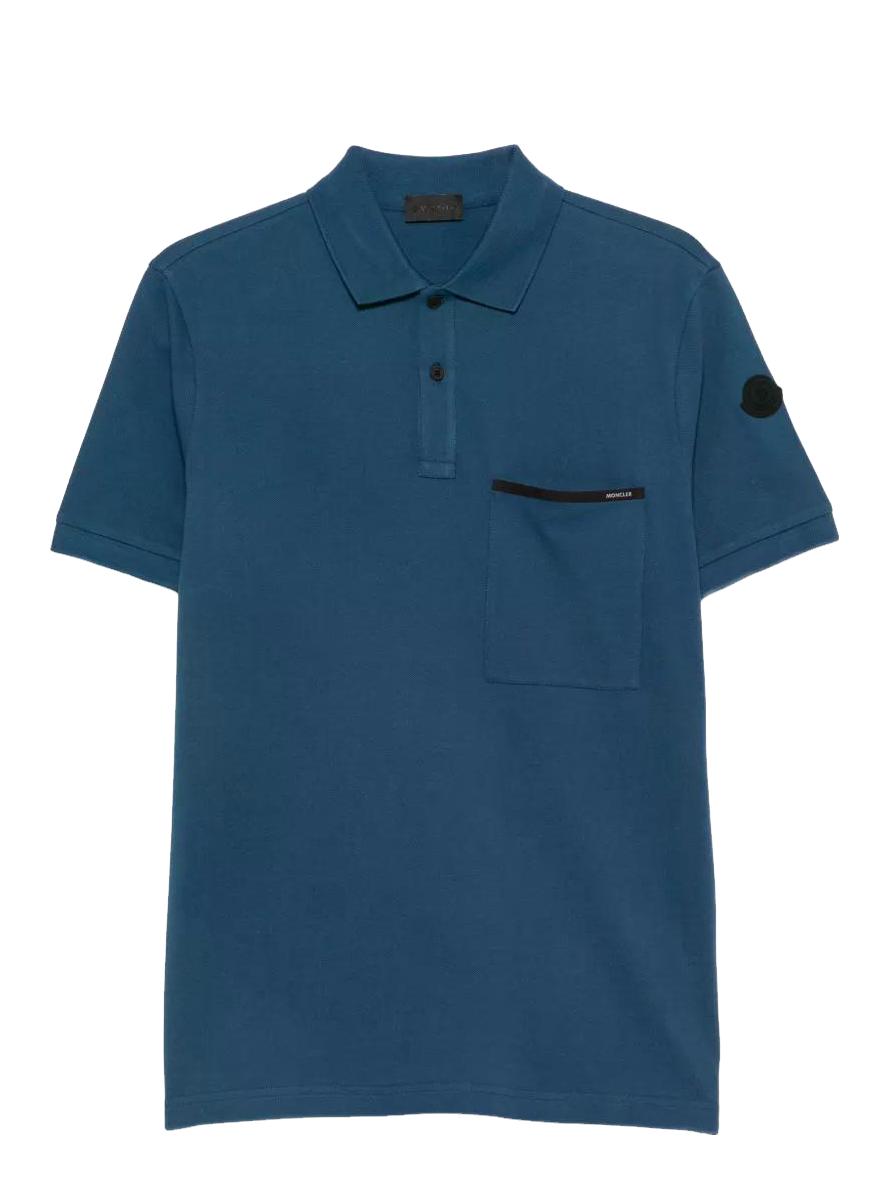 MONCLER logo-patch chest-pocket polo shirt