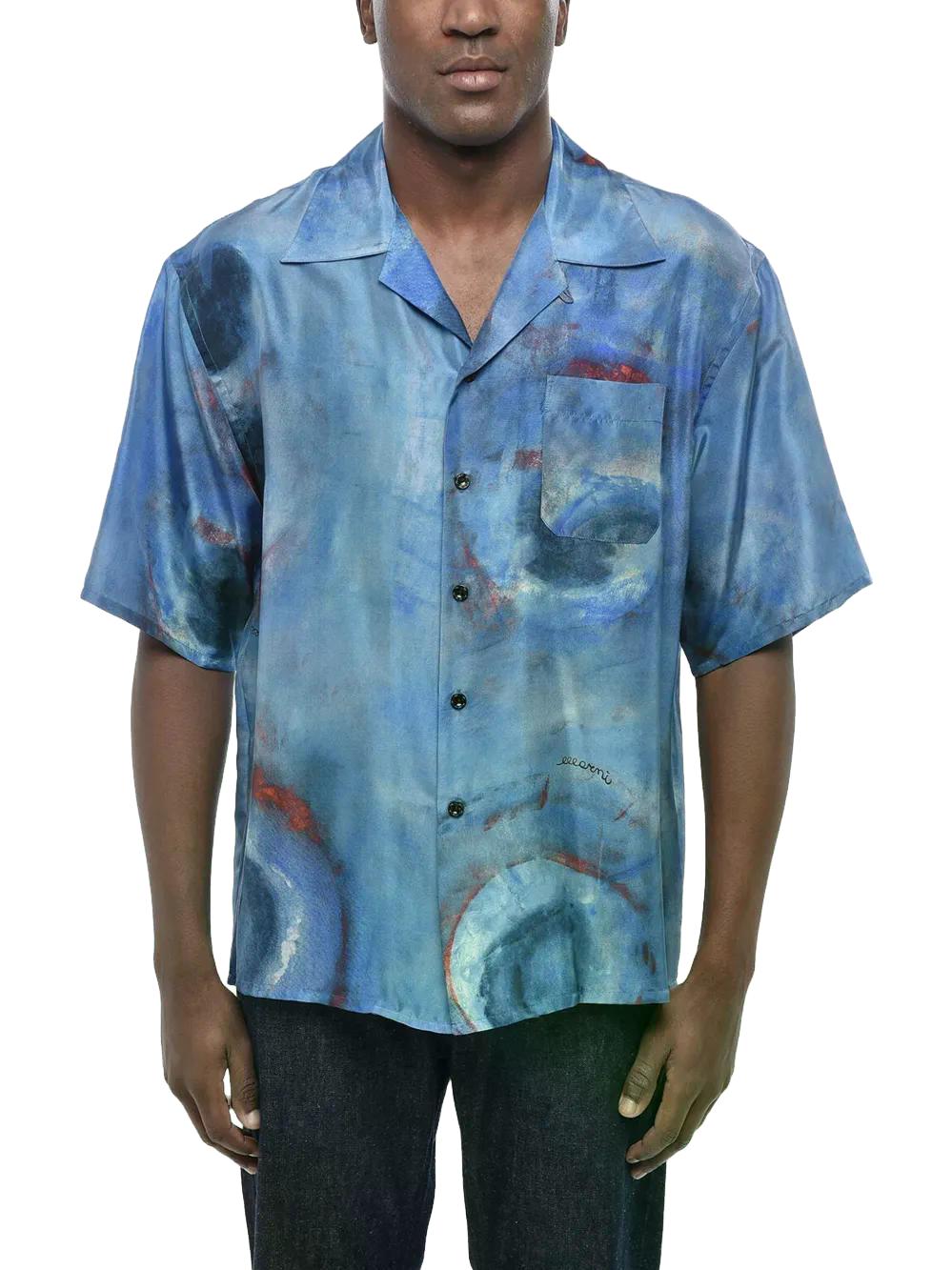 MARNI Marni Painterly-Print Silk Shorts