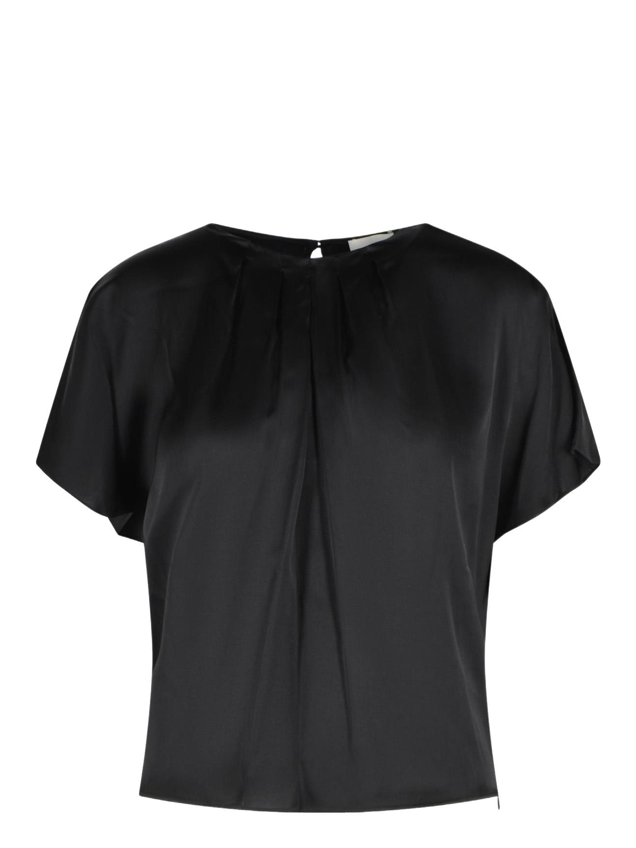 MAISON MARGIELA MM6 Maison Margiela Black Oversized Knit Top with Logo Print