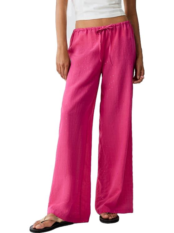 MANGO MANGO TEEN Straight Leg Rhinestone Pants