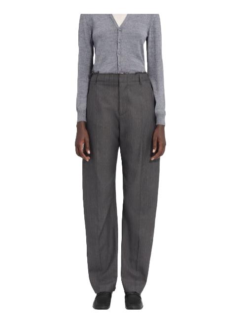 MAISON MARGIELA Mm6 Maison Margiela Wide-Leg Wool Cotton Tailored Trousers