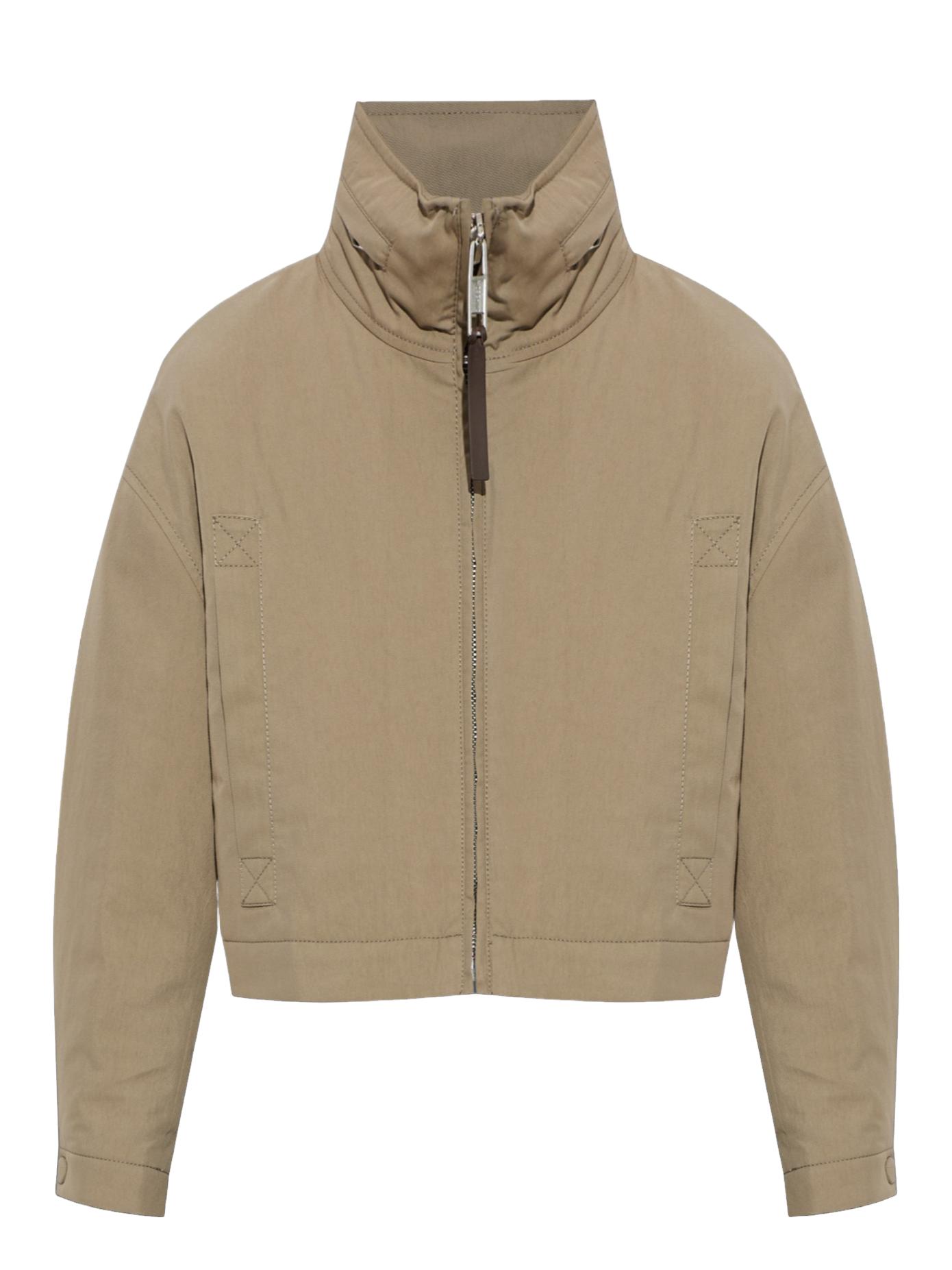 MOSCHINO Moschino Cropped Zip-Up Jacket with High Neck