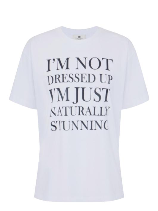 ELISABETTA FRANCHI Elisabetta Franchi Slogan Logo T-Shirt
