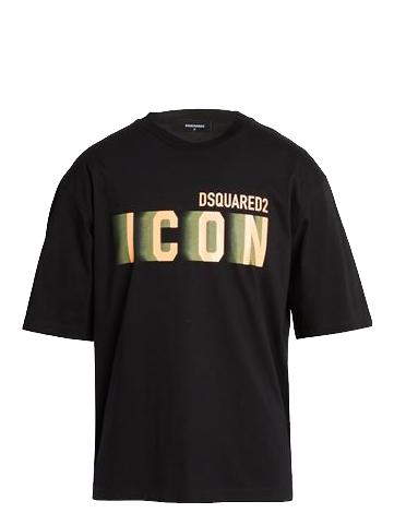 DSQUARED2 man t-shirt black size s cotton
