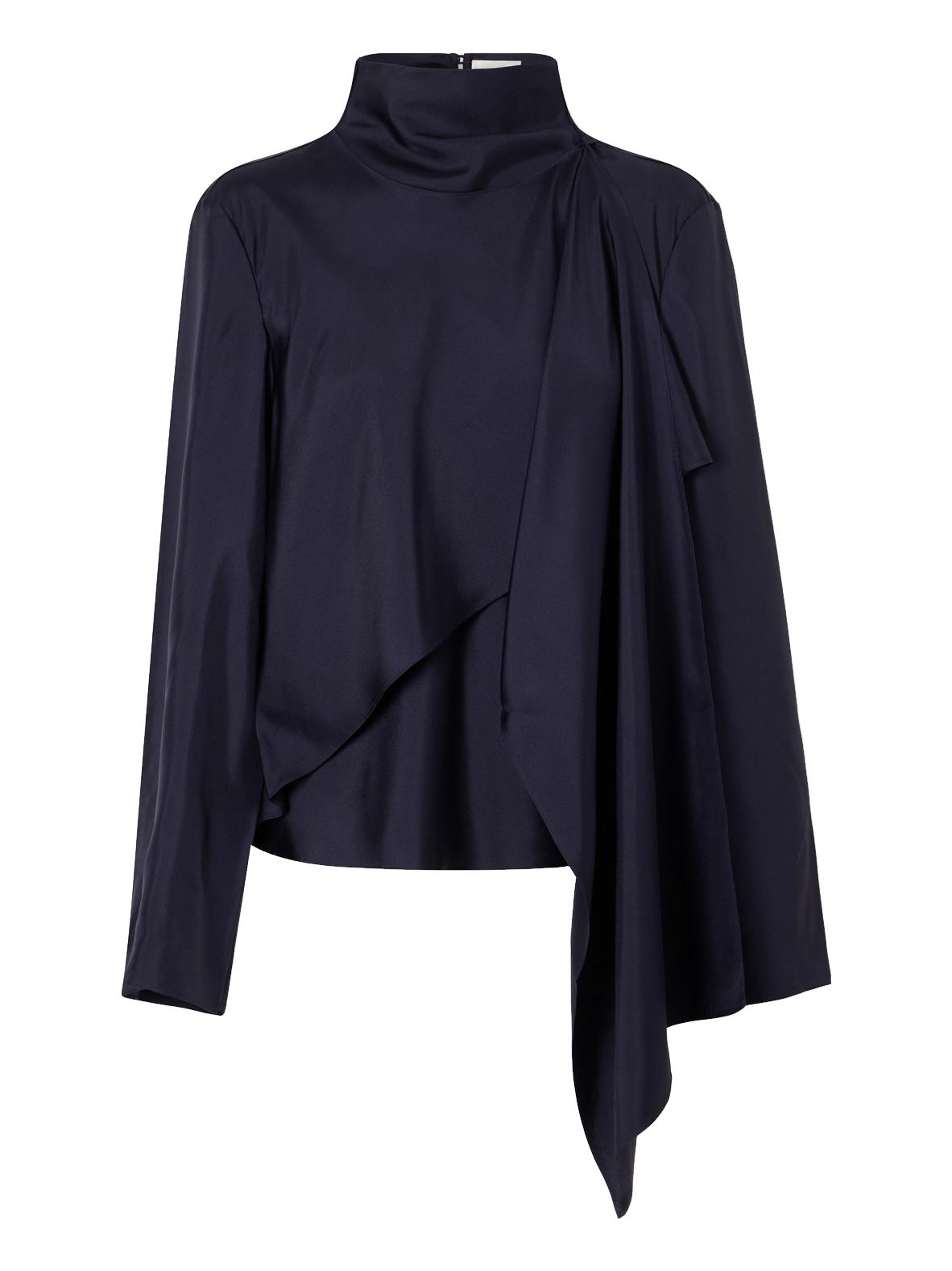 RÓHE RÓHE Silk-Satin Blouse with Draped Foulard Detail