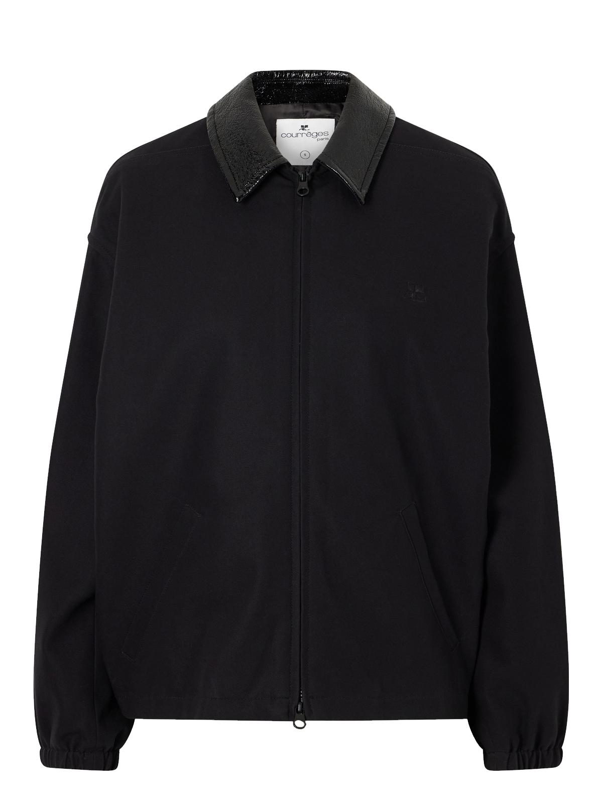 COURREGES Courrèges Logo Embroidered Cotton Canvas Bomber Jacket