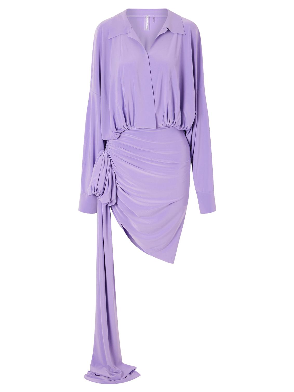 NORMA KAMALI Norma Kamali Gathered Stretch-Jersey Mini Dress
