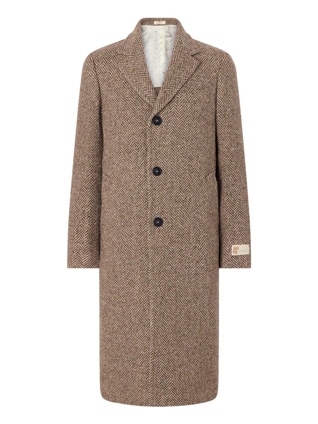 MASSIMO ALBA Massimo Alba Mercury Herringbone Virgin Wool Coat