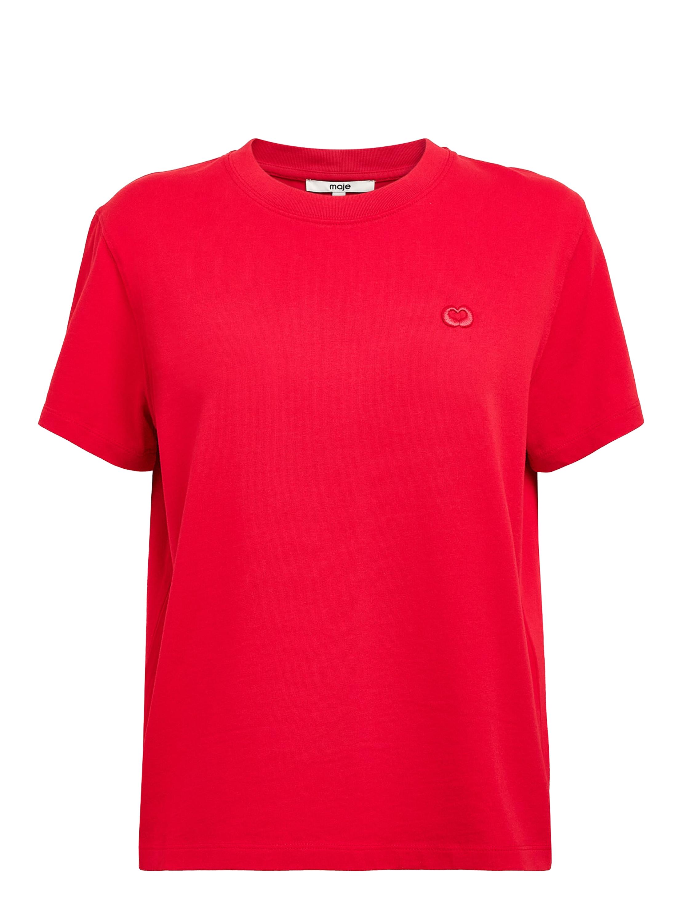 MAJE Maje Cotton Embroidered Logo T-Shirt