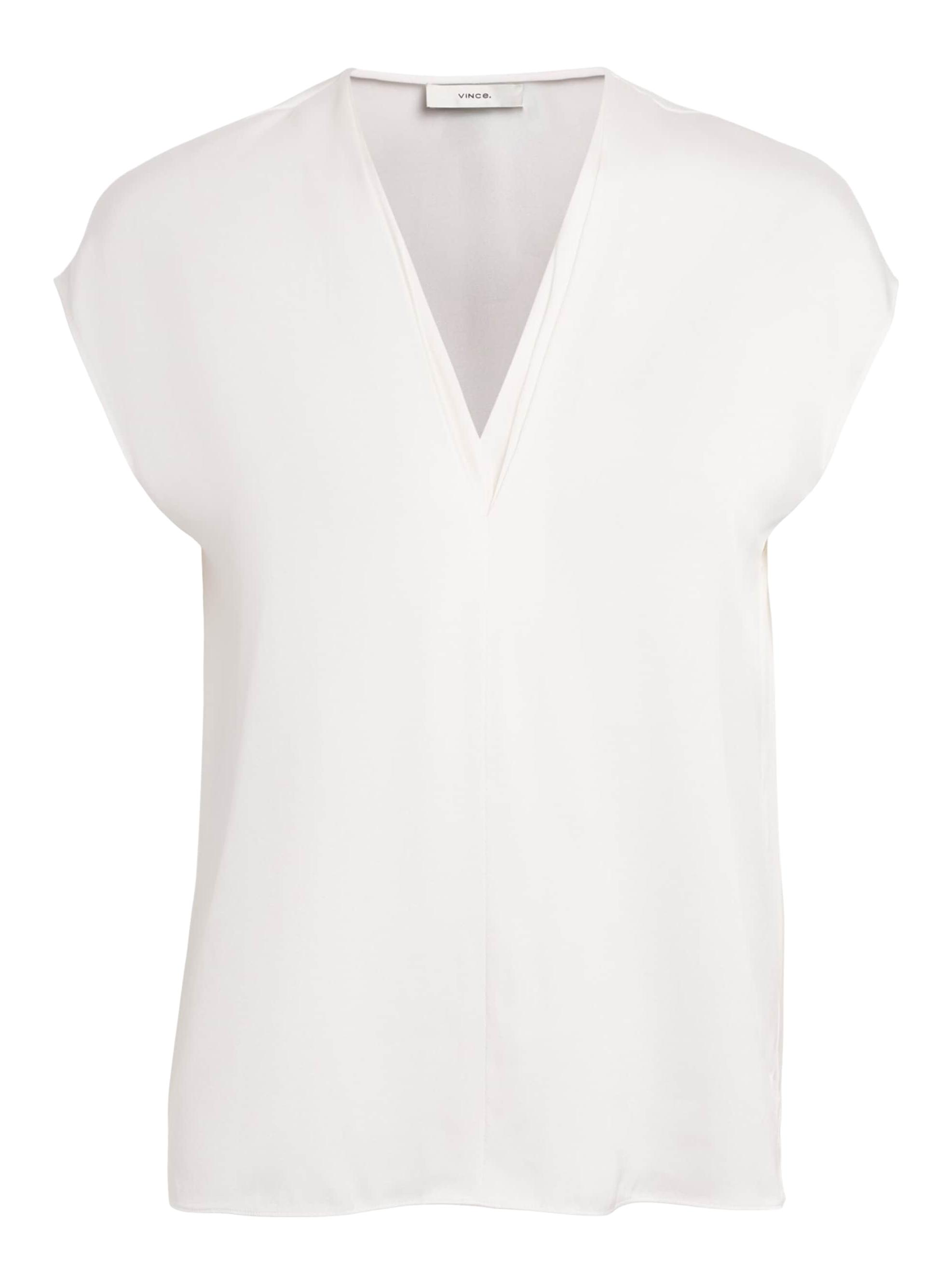 VINCE Vince Silk-Blend Layered V-Neck Top