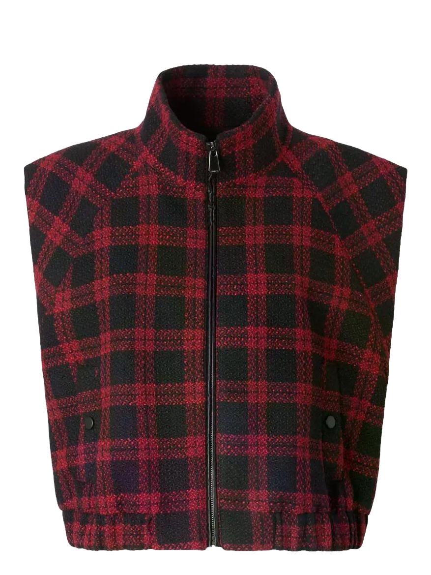 PINKO PINKO Check-Pattern Zip-Up Gilet