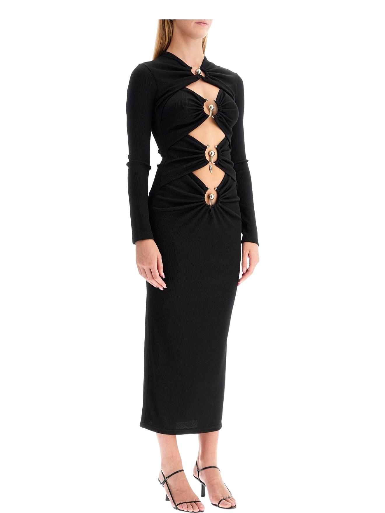 CHRISTOPHER ESBER Christopher Esber Orbit Ruched Long Sleeve Dress