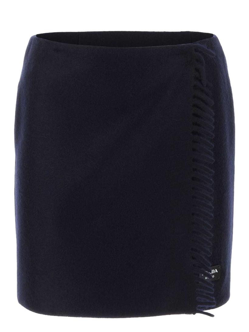 PRADA Prada V-Neck Checked Pullover with Sleeve Logo Detail