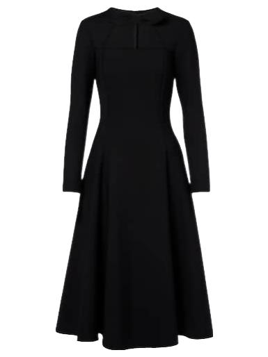 TOTÊME Totême Asymmetrical Draped Long Sleeve Dress