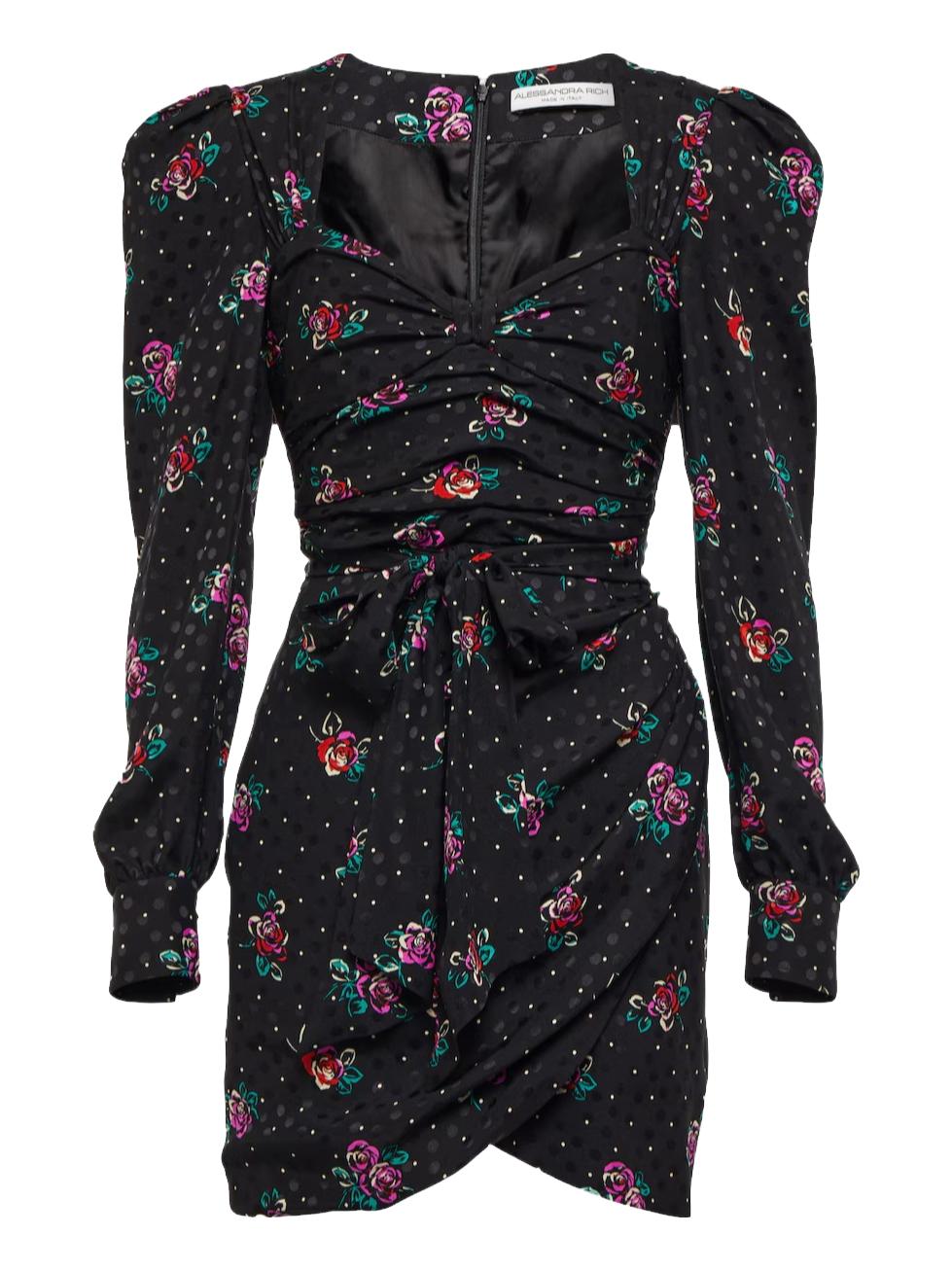 PINKO Mini Floral-Print Viscose Dress