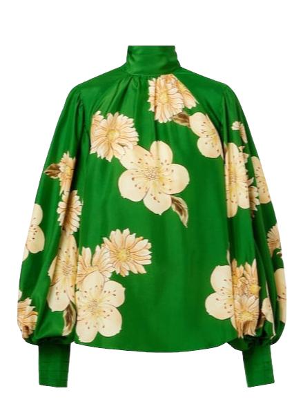DRIES VAN NOTEN belted jacquard wide-leg pants