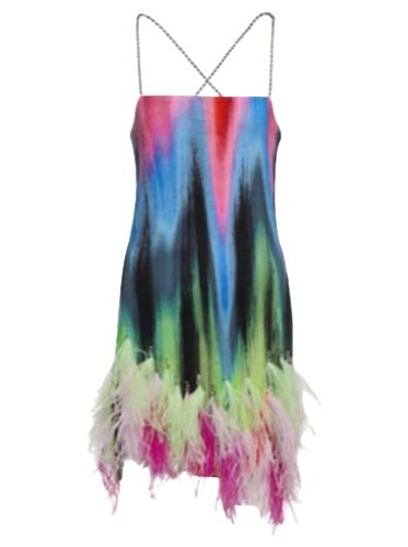 MISSONI One-Shoulder Fringed Tulle Mini Dress