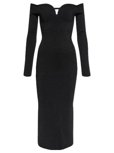 GALVAN Galvan Grace Off-Shoulder Midi Dress