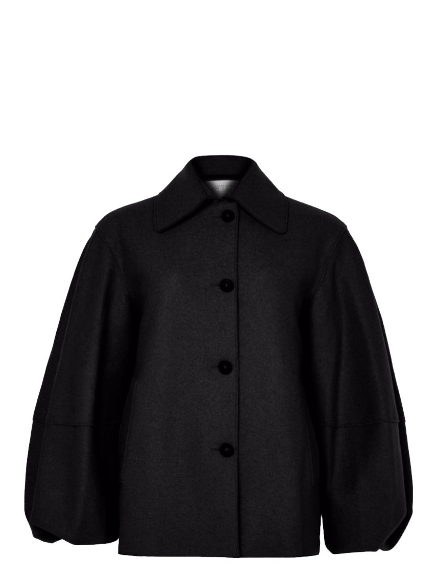 HARRIS WHARF LONDON Harris Wharf London Puff-Sleeved Pressed Wool Jacket