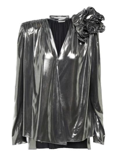 MAGDA BUTRYM Magda Butrym Appliqué Metallic Blouse