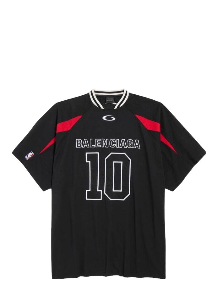 BALENCIAGA Men's Balenciaga Nba Collaboration Oversized T-shirt in Black/multicolor