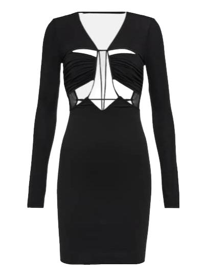 NENSI DOJAKA Nensi Dojaka Cutout Jersey Minidress