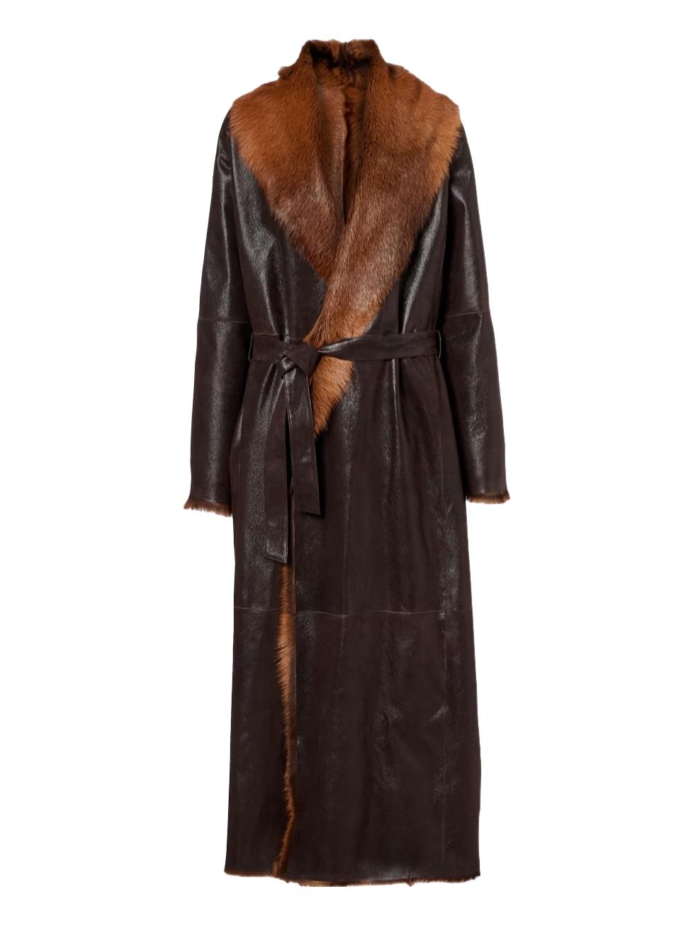 MAGDA BUTRYM Magda Butrym Reversible Long Leather Coat