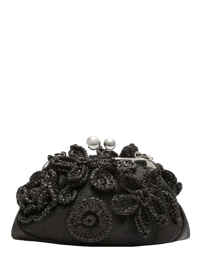 ROGER VIVIER Roundy Toe Embellished Leather Ballet Flats