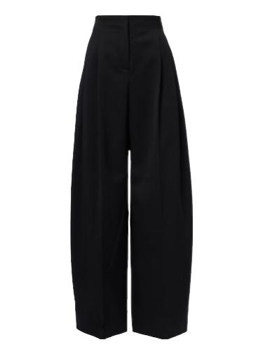 MUGLER Mugler Virgin Wool Pleated Wide-Leg Trousers