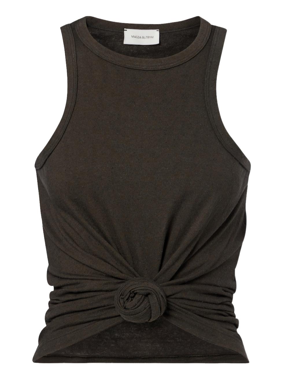 MAGDA BUTRYM Magda Butrym Knotted Cotton and Silk Tank Top